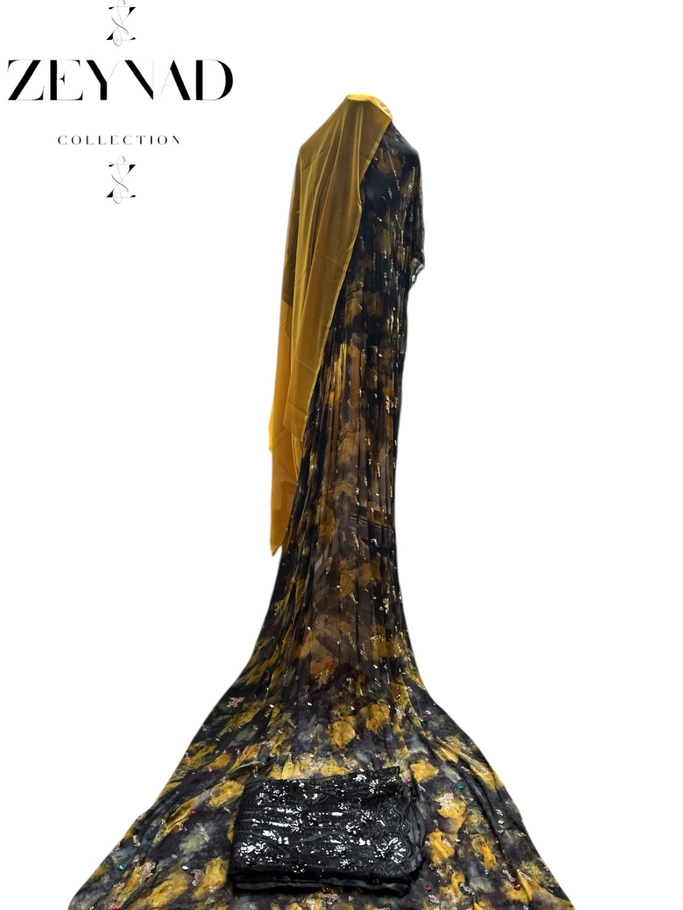 Majestic Triple black & Yellow Stone Dirac set – zeynadcollection.com